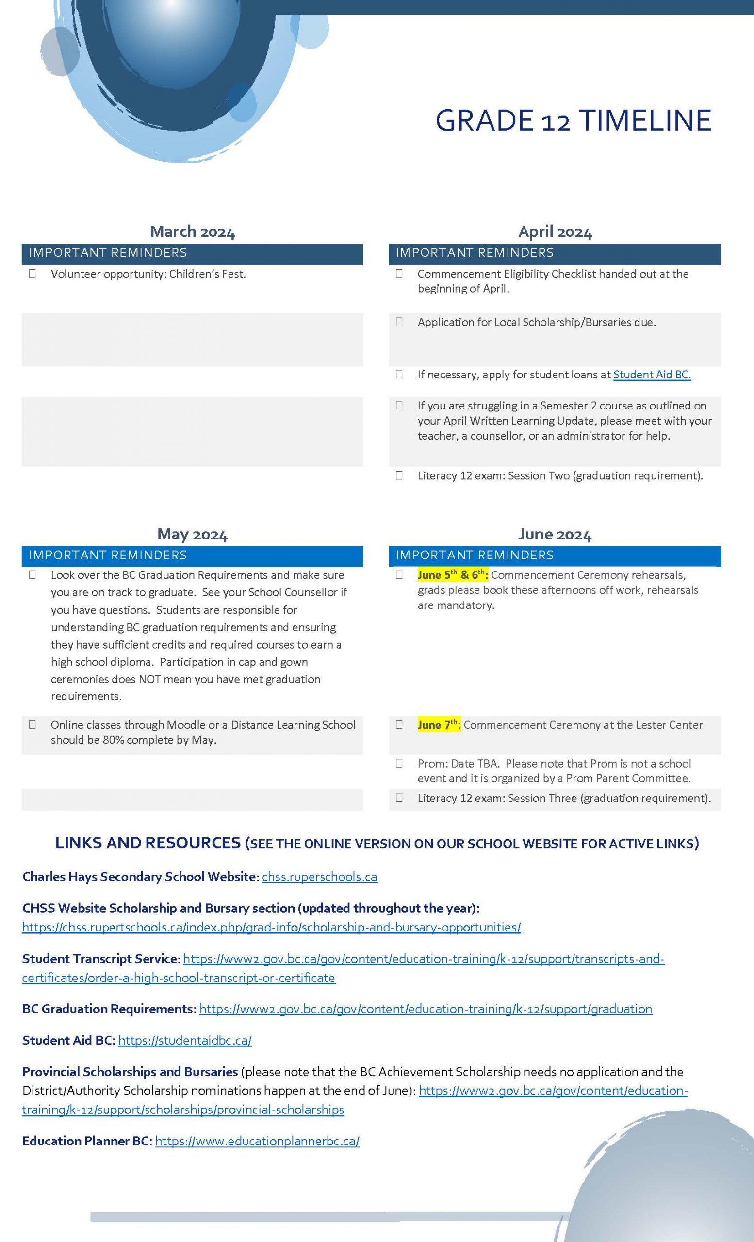 Commencement Information – CHSS