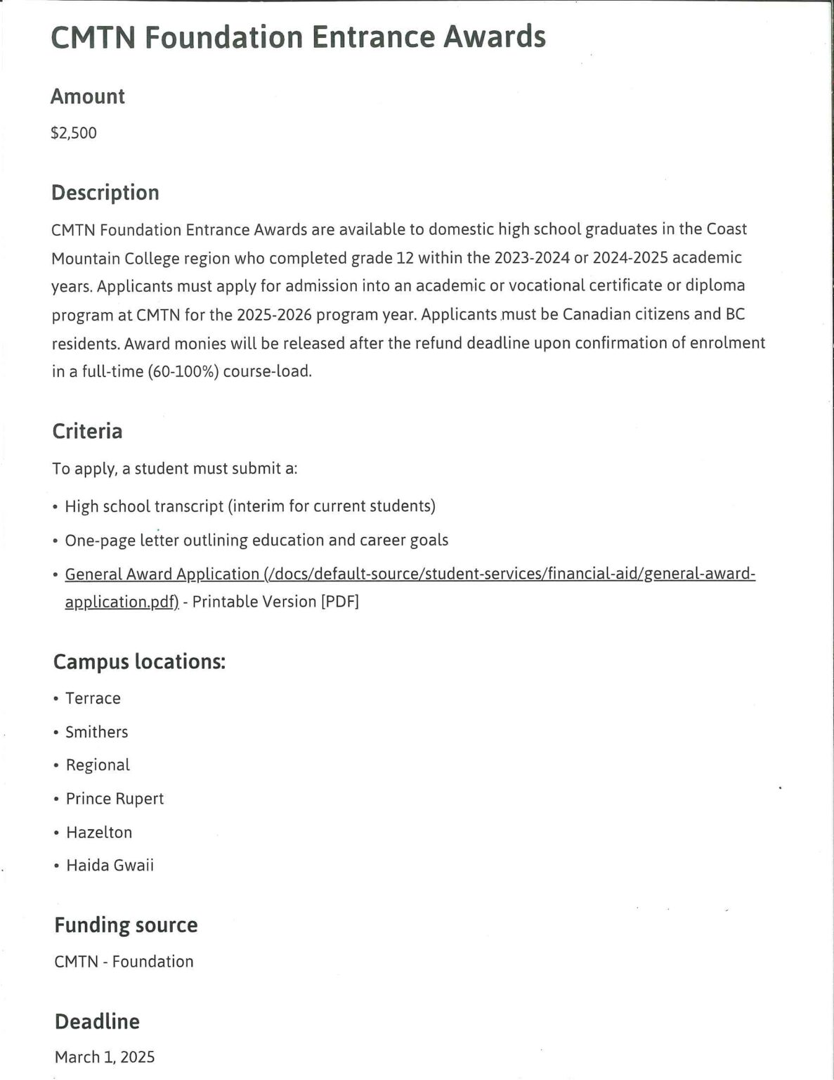 Scholarship and Bursary Opportunities 2025-26 – CHSS